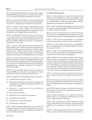 Nfpa 600 standard on industrial fire brigades - 2005 edition espanol | PDF