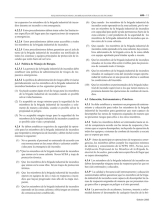 Nfpa 600 standard on industrial fire brigades - 2005 edition espanol | PDF