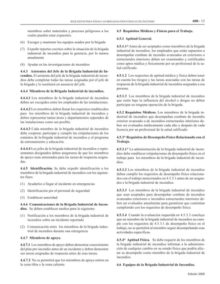 Nfpa 600 standard on industrial fire brigades - 2005 edition espanol | PDF