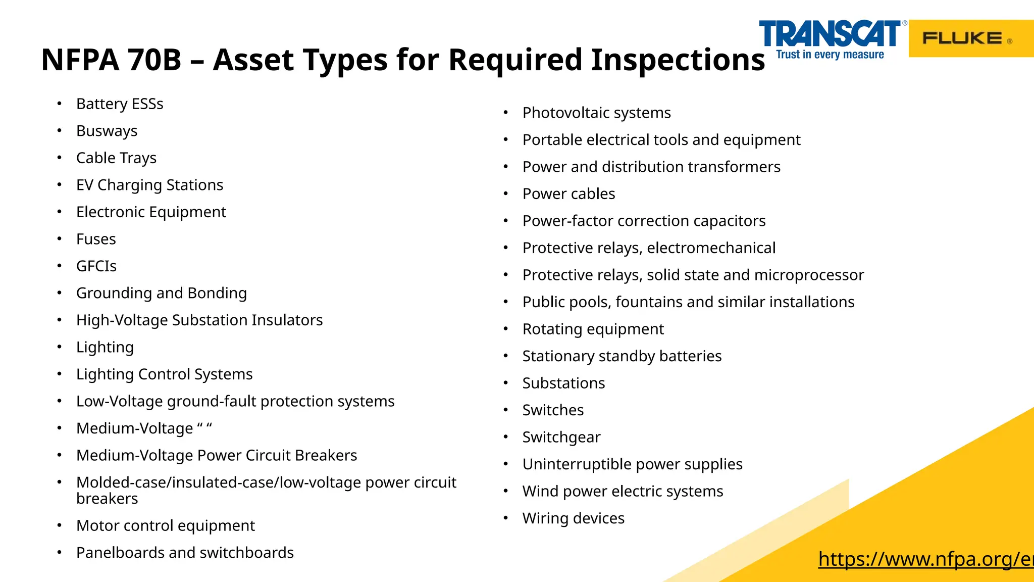 NFPA 70B & 70E Changes and Additions Webinar Presented By Fluke | PPTX