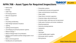 NFPA 70B & 70E Changes and Additions Webinar Presented By Fluke | PPTX