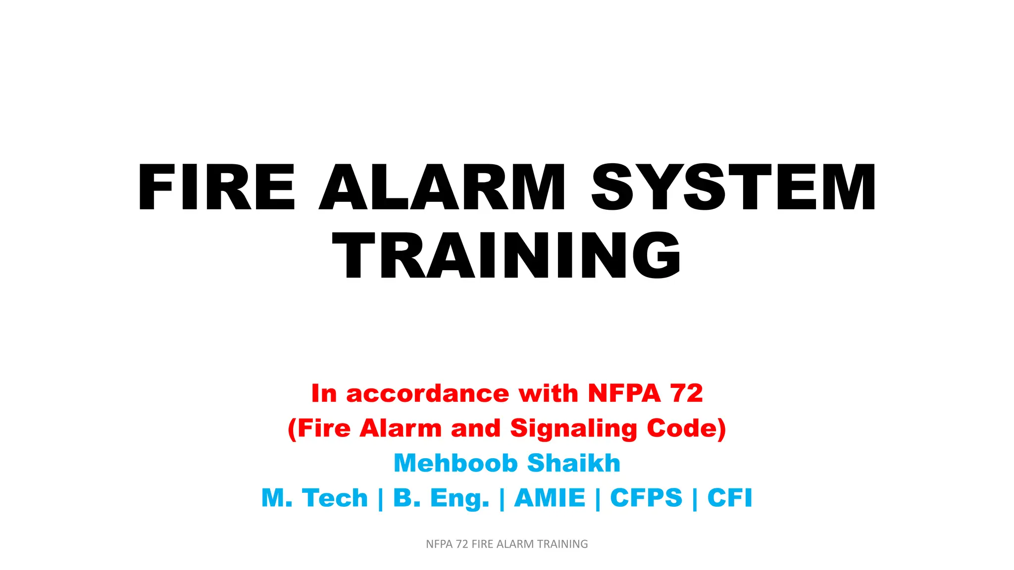 NFPA 72 Fire Alarm Training.pdf fire detection system | PDF