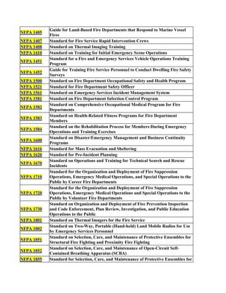 Nfpa coods list2 | PDF
