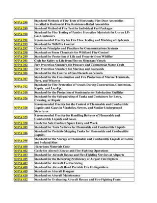 Nfpa coods list2 | PDF