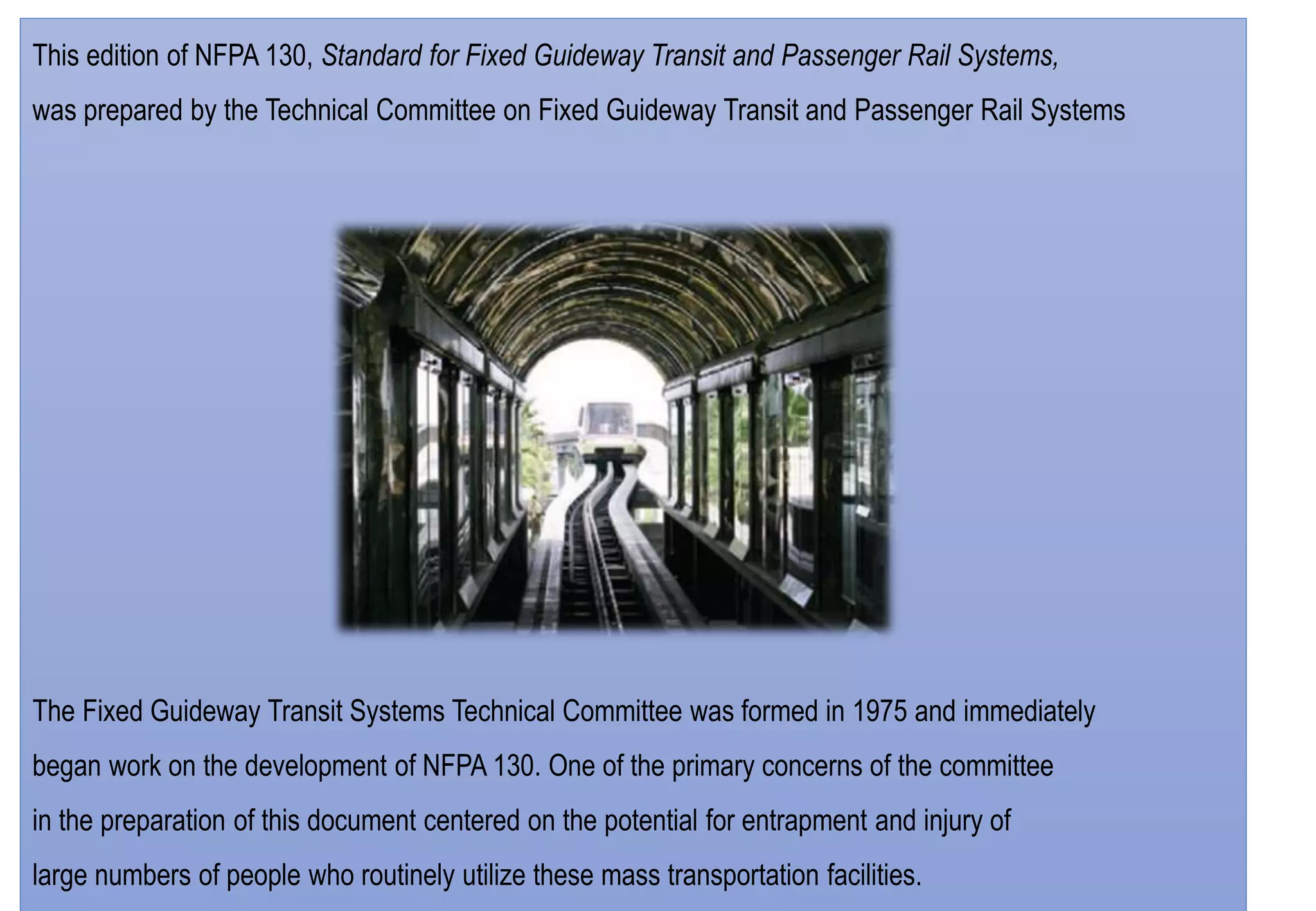Nfpa fixed guideway transit and passenger rail systems | PPTX