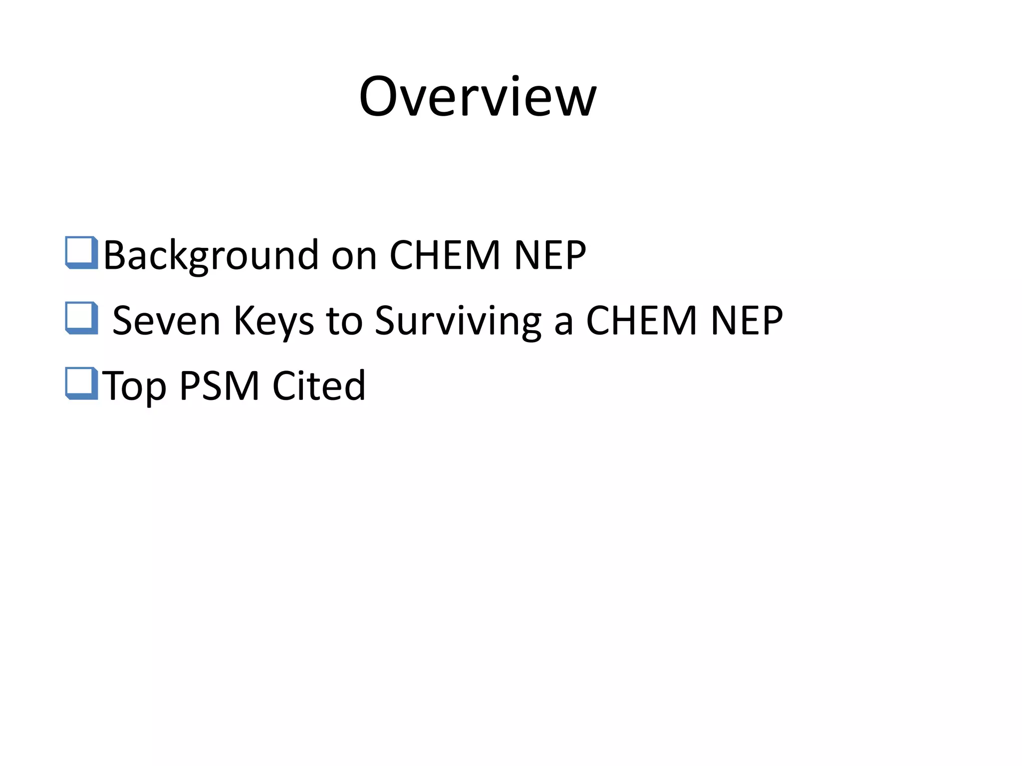 Nfpa process safety and osha, seven keys to surviving a chem nep audi ...
