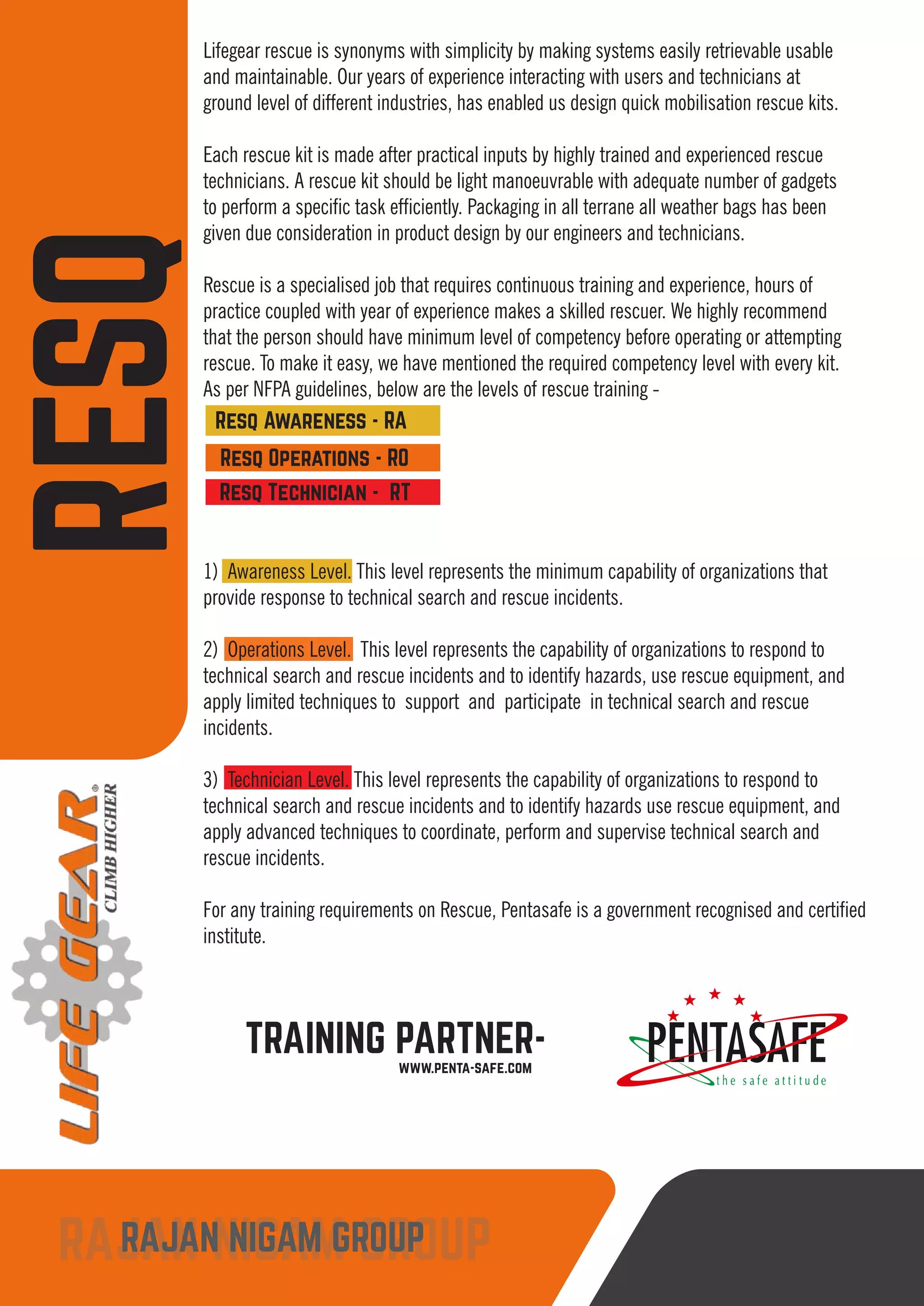Lifegear - NFPA Rescue catalogue | PDF