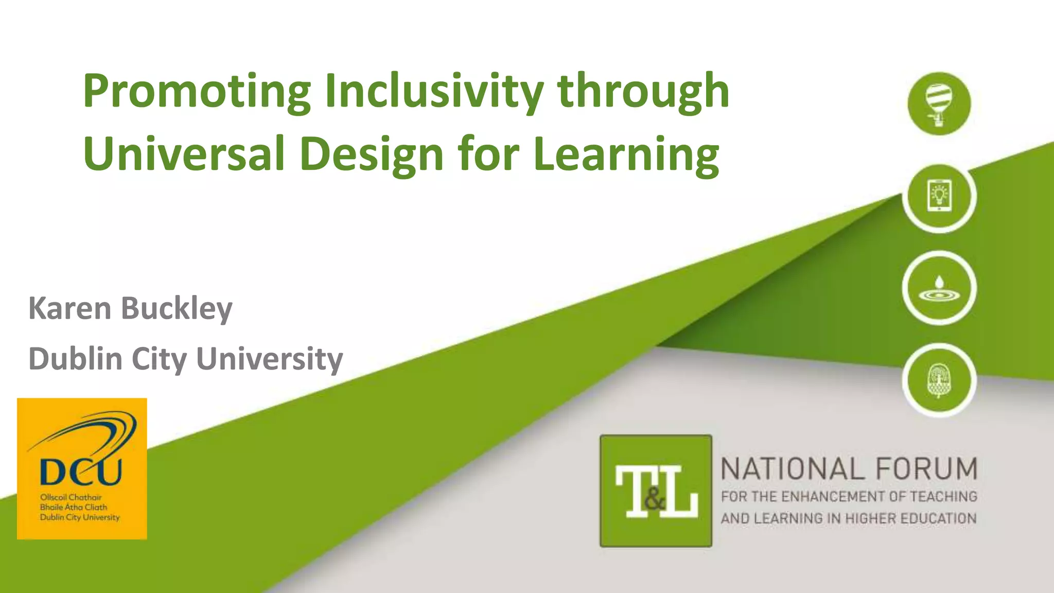 Promoting Inclusivity through Universal Design for Learning, Karen ...