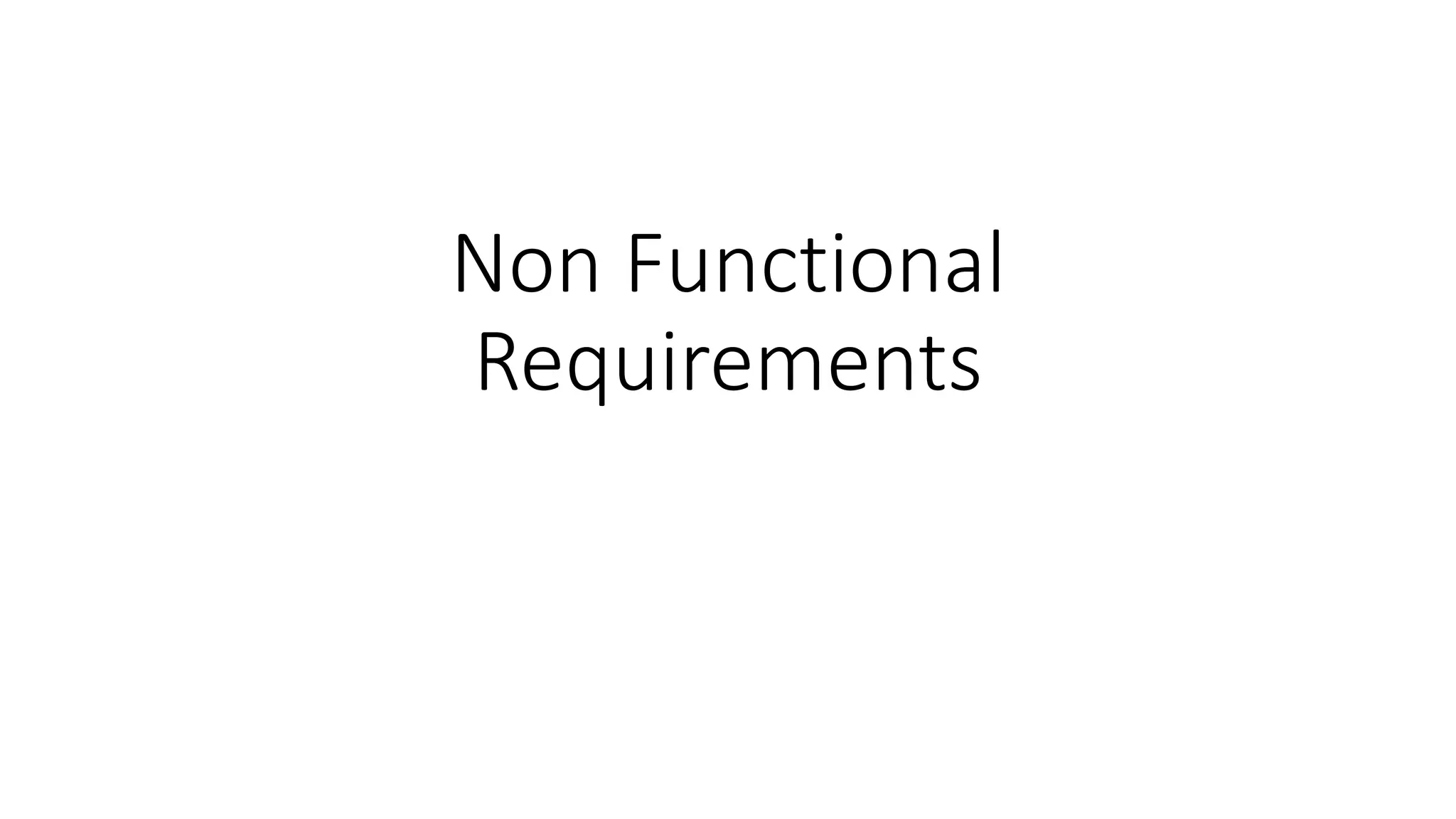Non Functional Requirement. | PPTX