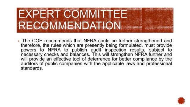 National Financial Reporting Authority (NFRA) | PPTX | Financial Regulation | Economy