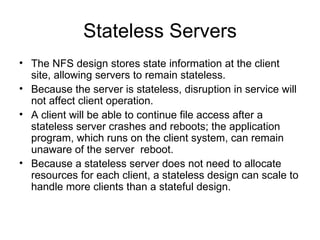 Nfs | PPT | Operating Systems | Computer Software and Applications