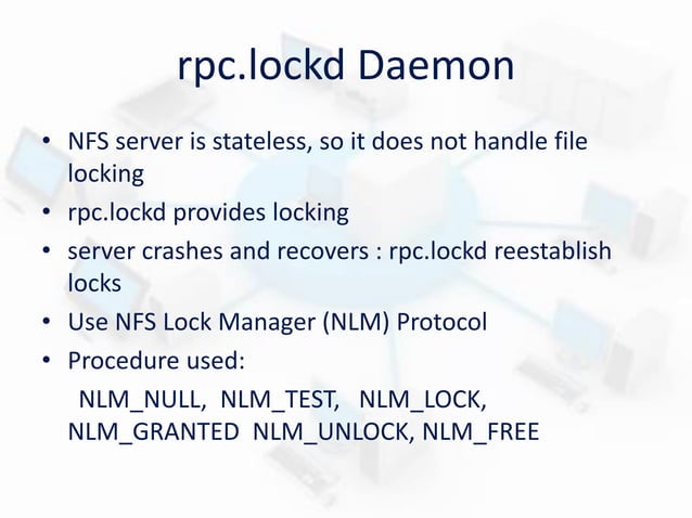 Nfsnetwork File System Ppt