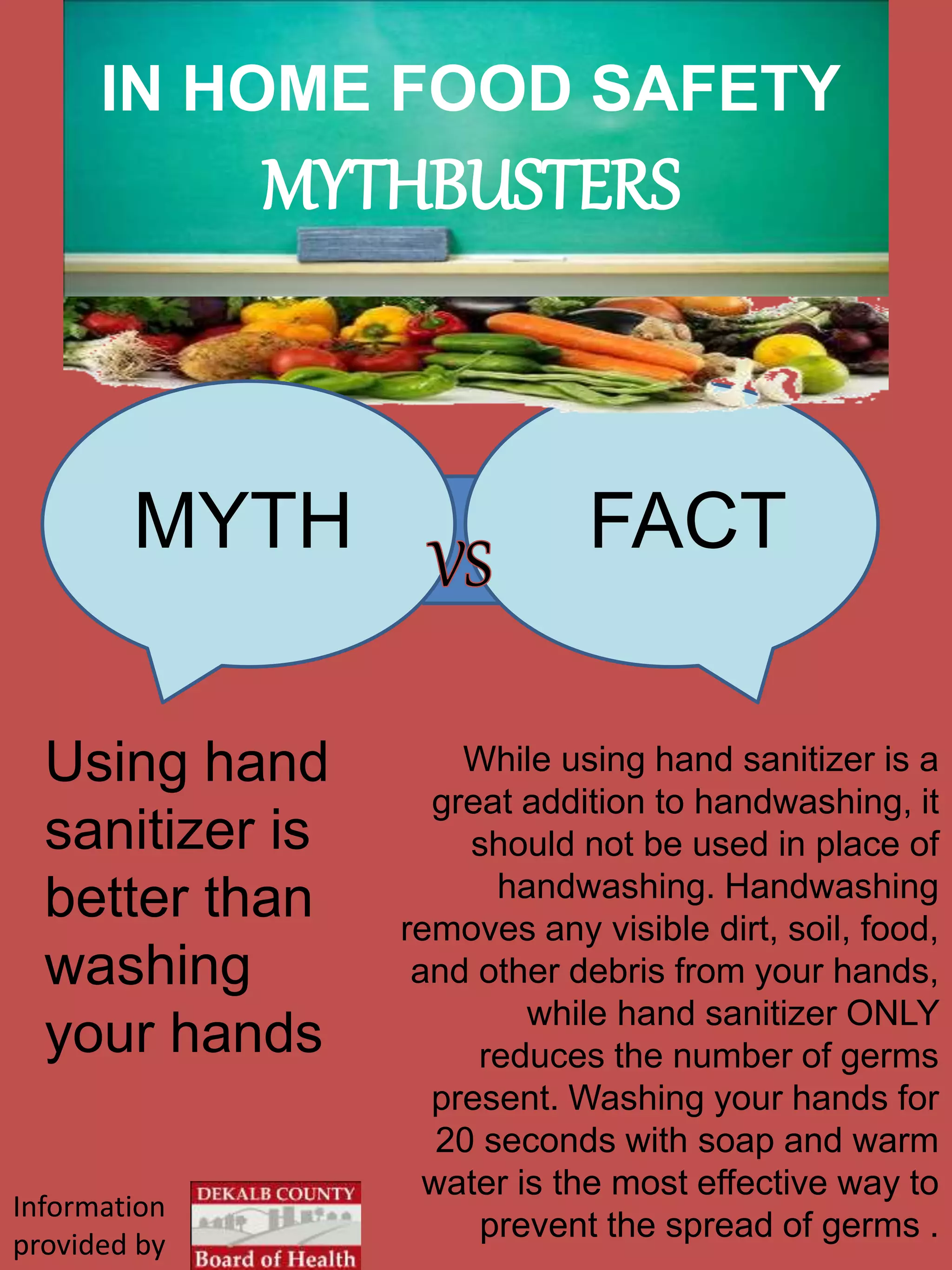 In Home Food Safety Mythbusters | PPTX