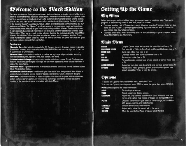 NFSMW Black Edition Manual | PDF