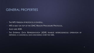 Nfs version 4 protocol presentation | PPTX