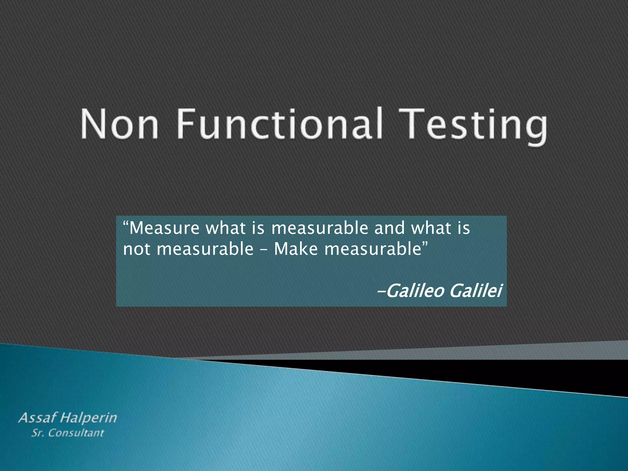 Non-functional Testing (NFT) Overview | PPTX