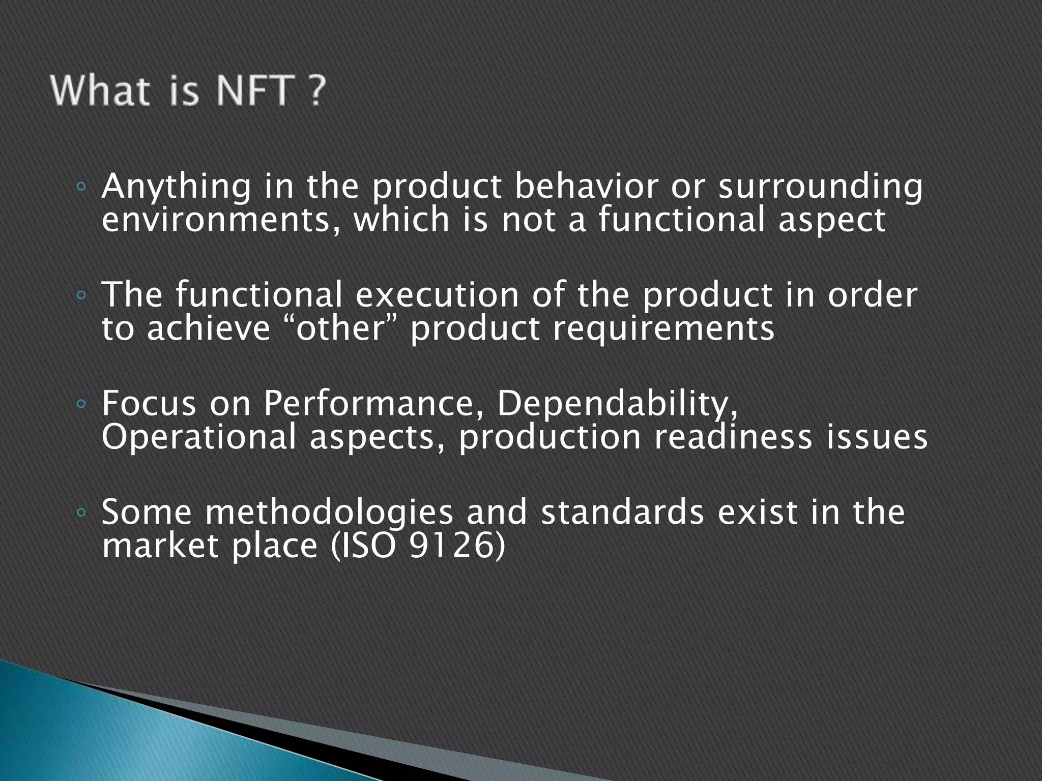Non-functional Testing (NFT) Overview | PPTX