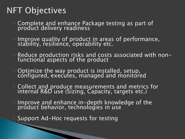 Non-functional Testing (NFT) Overview | PPTX