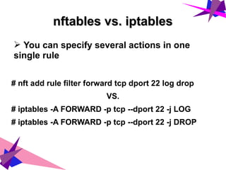 nftables - the evolution of Linux Firewall | ODP