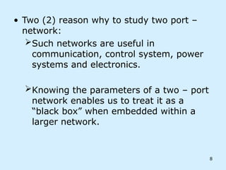 Introduction to two port network system NFTL.ppt