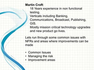 Non Functional Test Management | PPT