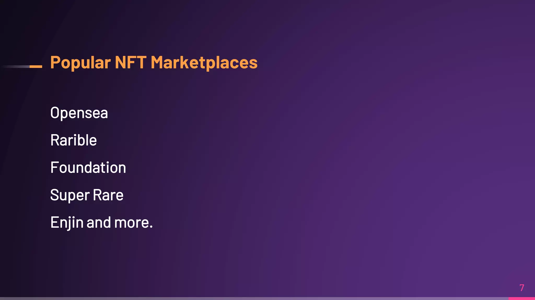 NFT Marketplace Development | PPTX