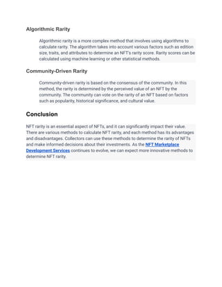 NFT rarity, and its Calculations.pdf