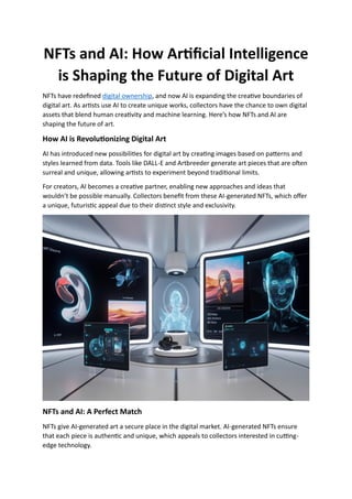 NFTs and AI-How Artificial Intelligence is Shaping the Future of ...