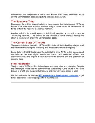NFTs Integration Into Bitcoin | PDF | Business | Business and Finance