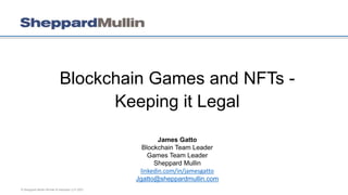 James Gatto: Keeping NFTs Legal | PPT