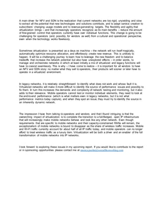 NFV, SDN: the evolution beyond virtualization | DOCX