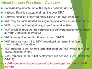 NFV : Virtual Network Function Architecture | PPTX