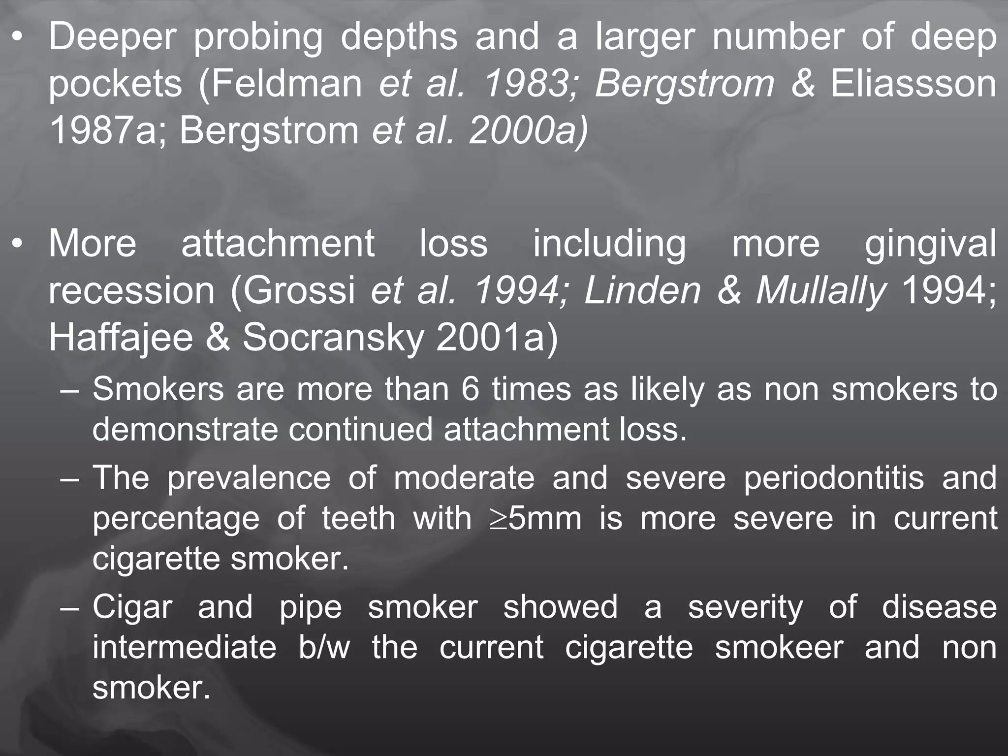 Smoking and periodontal disease | PPTX
