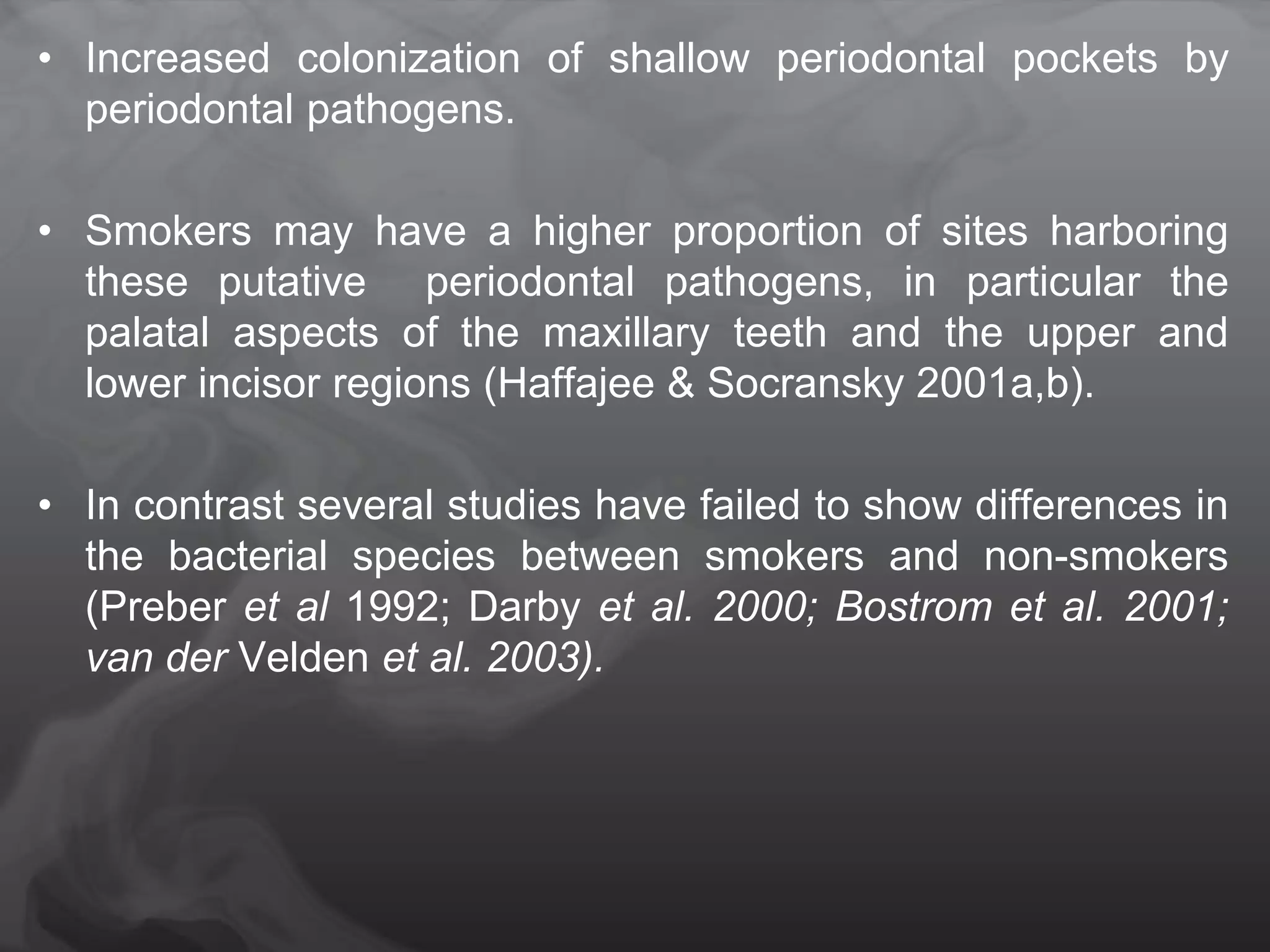 Smoking and periodontal disease | PPTX