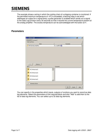 01 data logging com logo! 0 ba7 | PDF