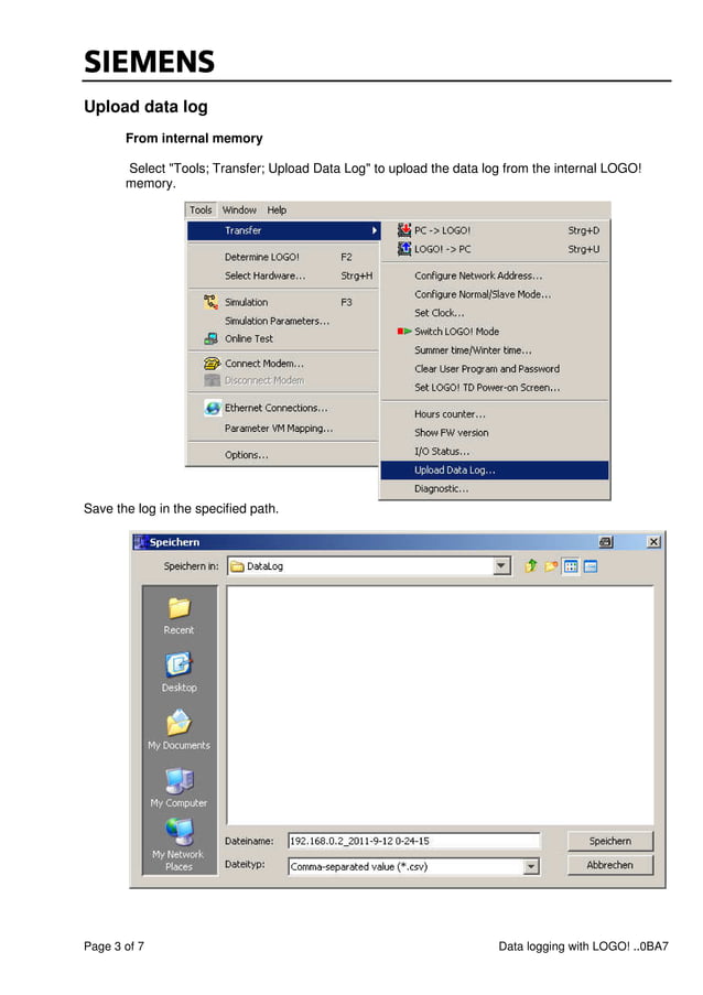 01 data logging com logo! 0 ba7 | PDF