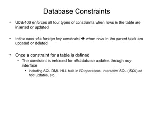 Database constraints | PPT