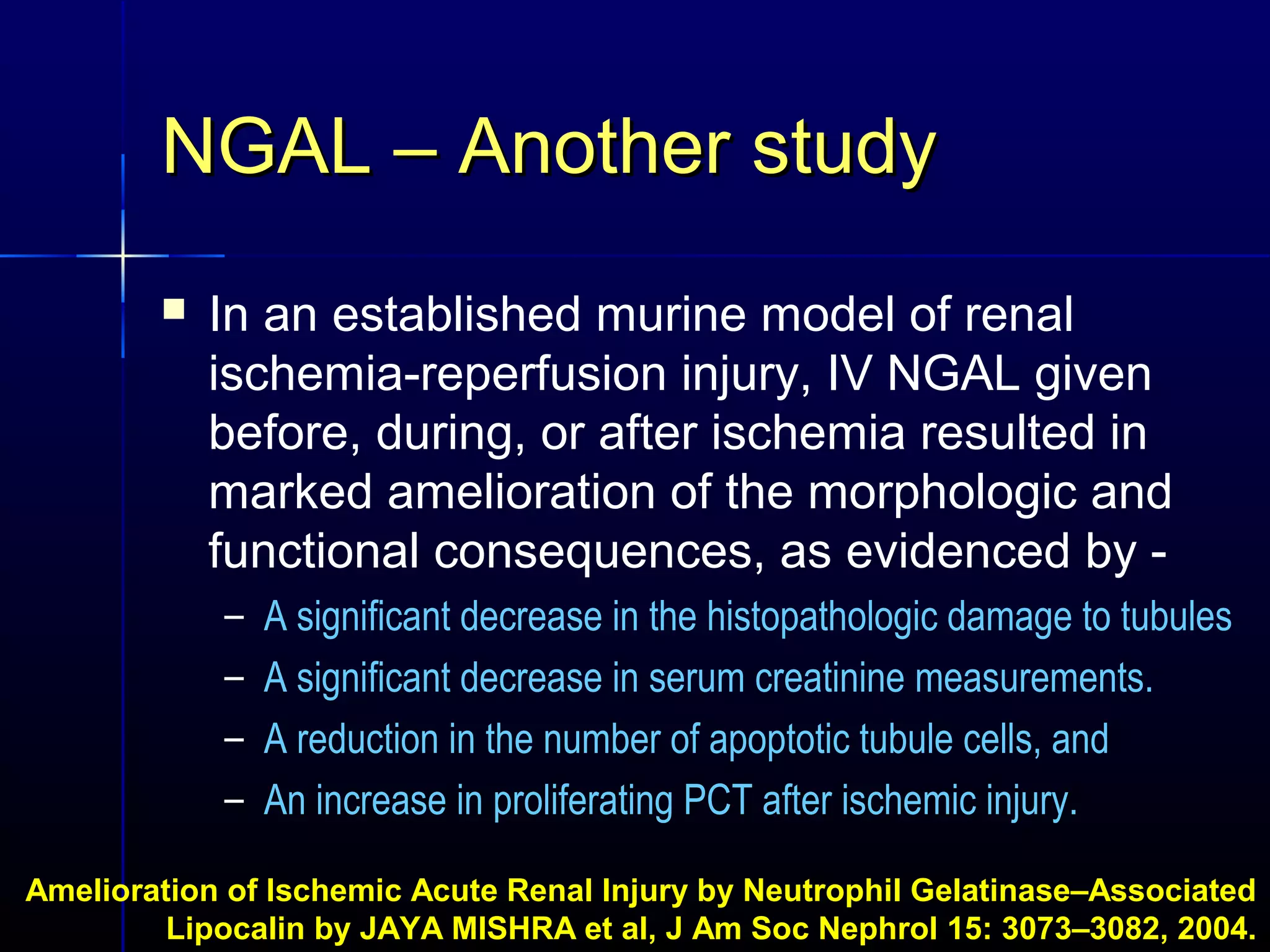 NGAL - Acute kidney injury biomarker | PPT