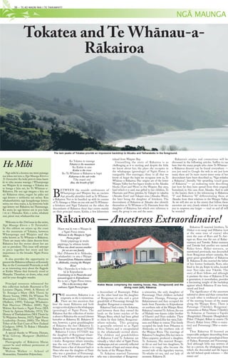 Nga Maunga Korero - Tokatea & Te Whanau o Rakairoa | PDF