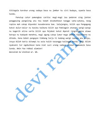 Ngamumule basa sunda | PDF