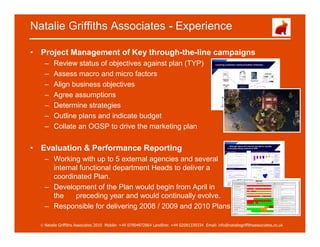Nga Planning Function Experience | PDF | Marketing and Advertising ...