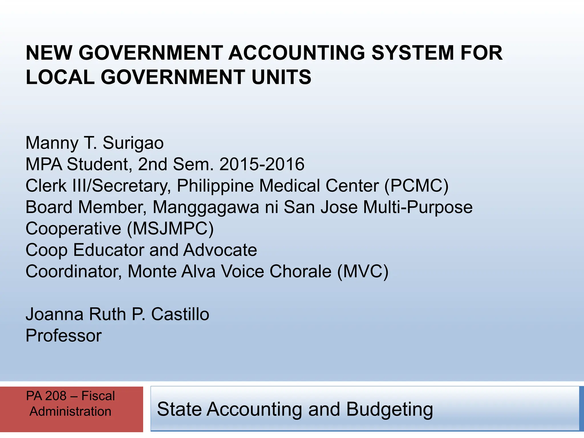 NGAS for Local Government Units Philspptx | PPTX