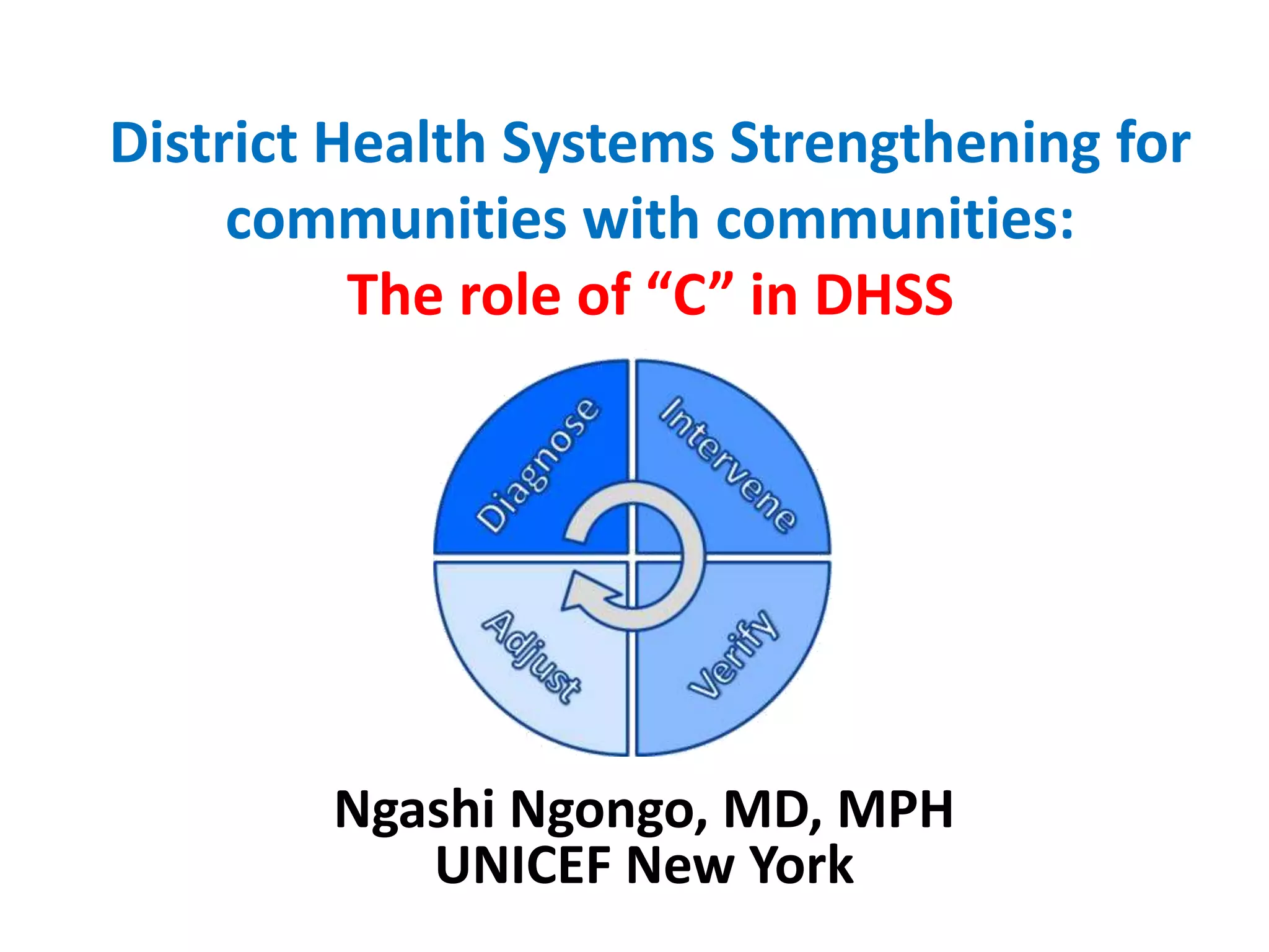 District Health Systems Strengthening for communities with communities ...