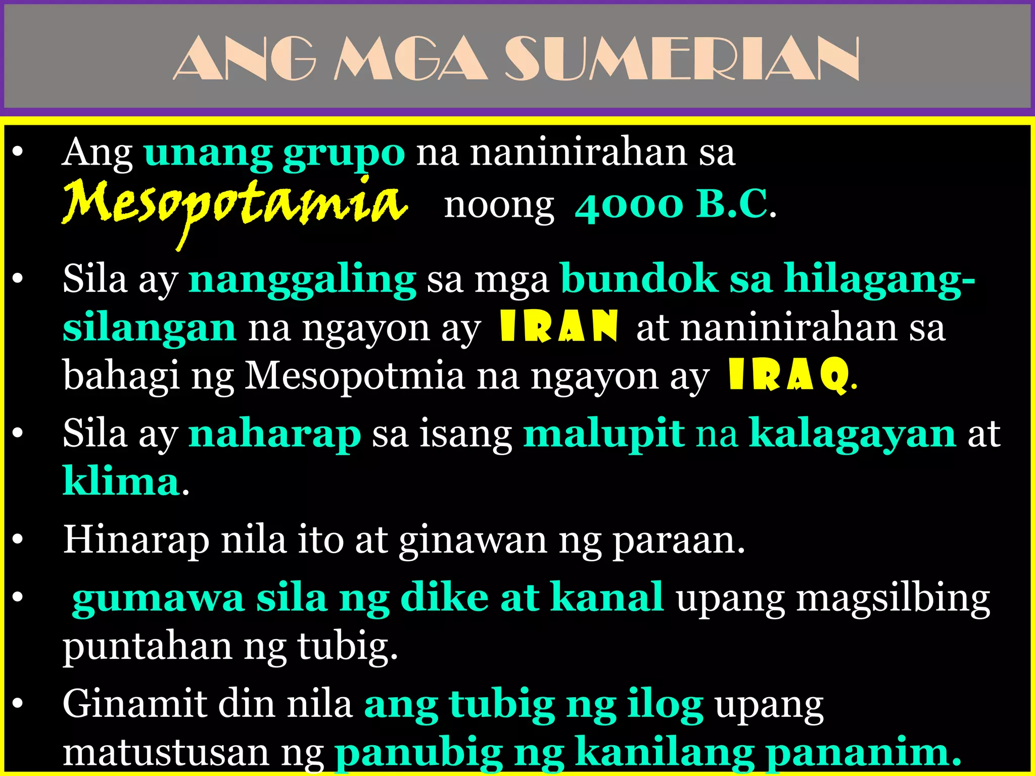 mga sinaunang sibilisasyon | PPTX