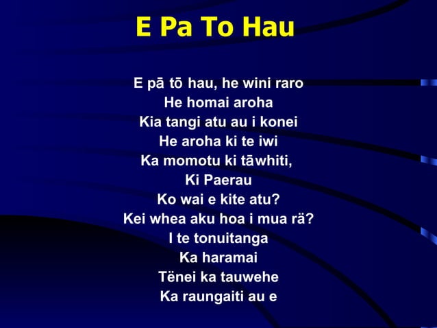 Nga waiata | PPT