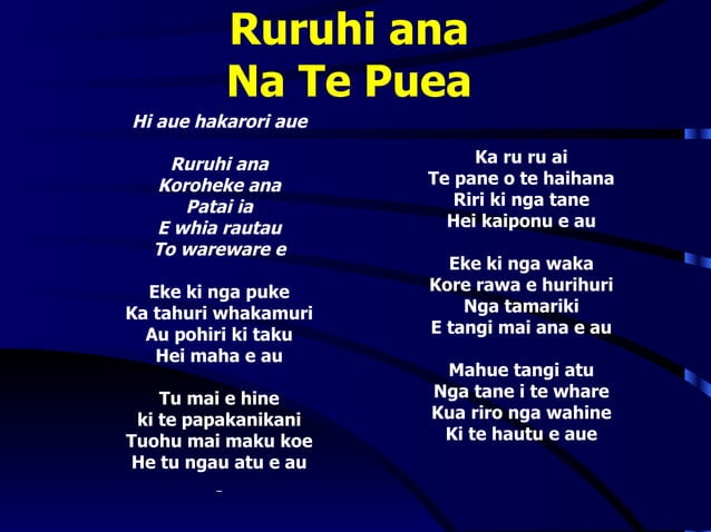 Nga waiata | PPT