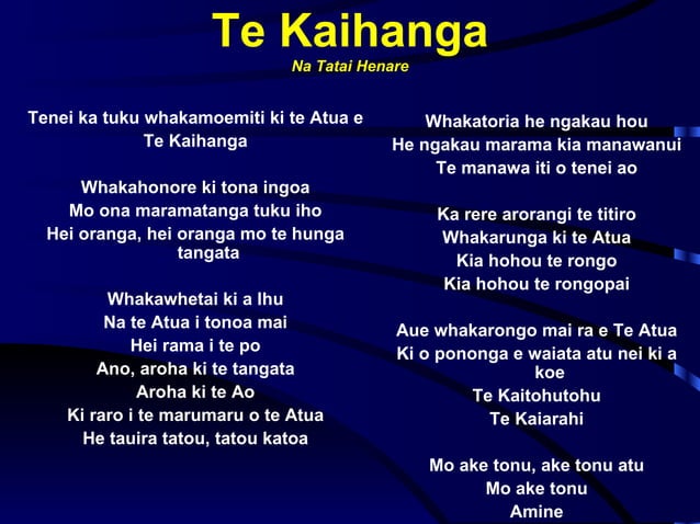 Nga waiata | PPT