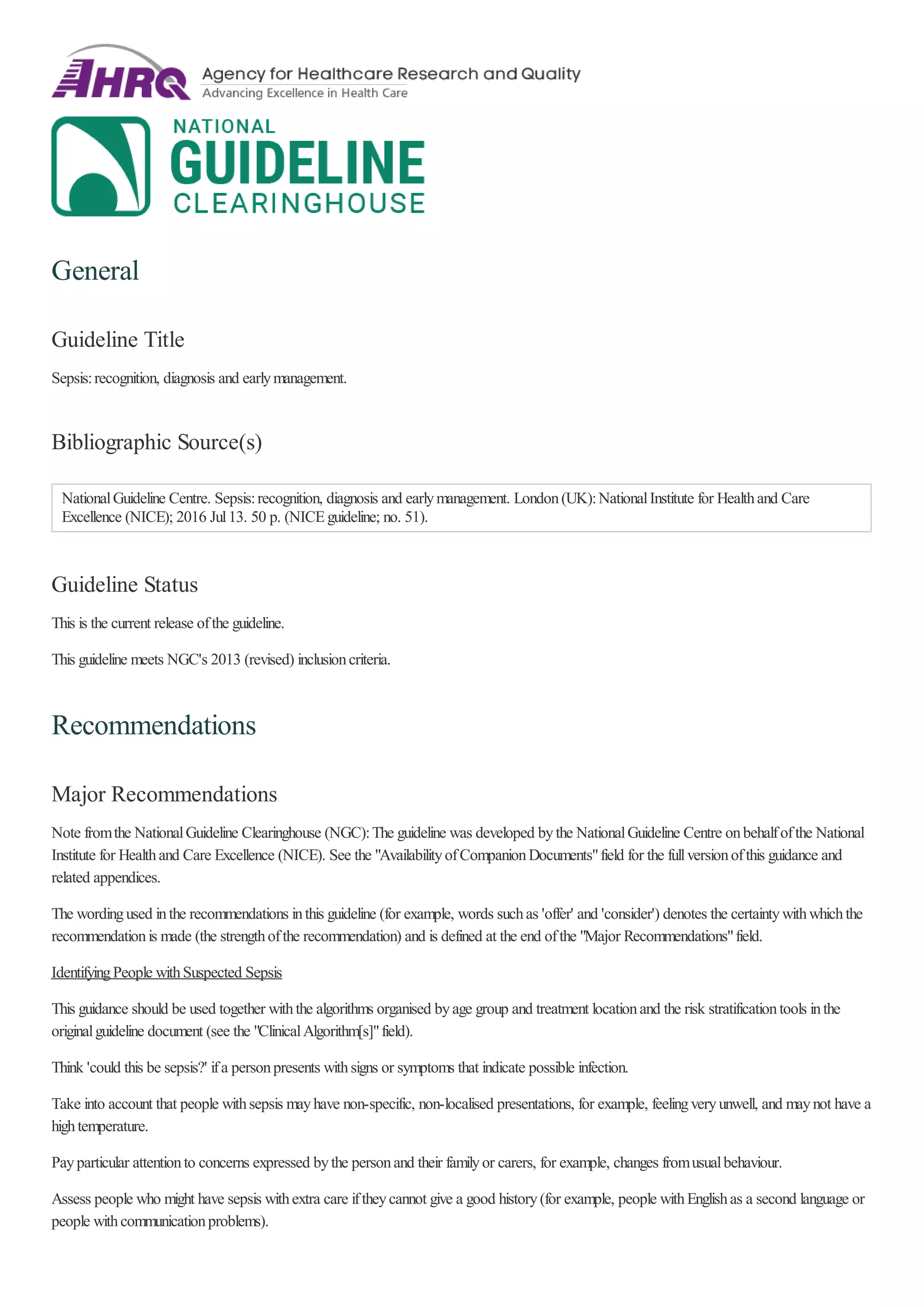 Ngc sepsis | PDF
