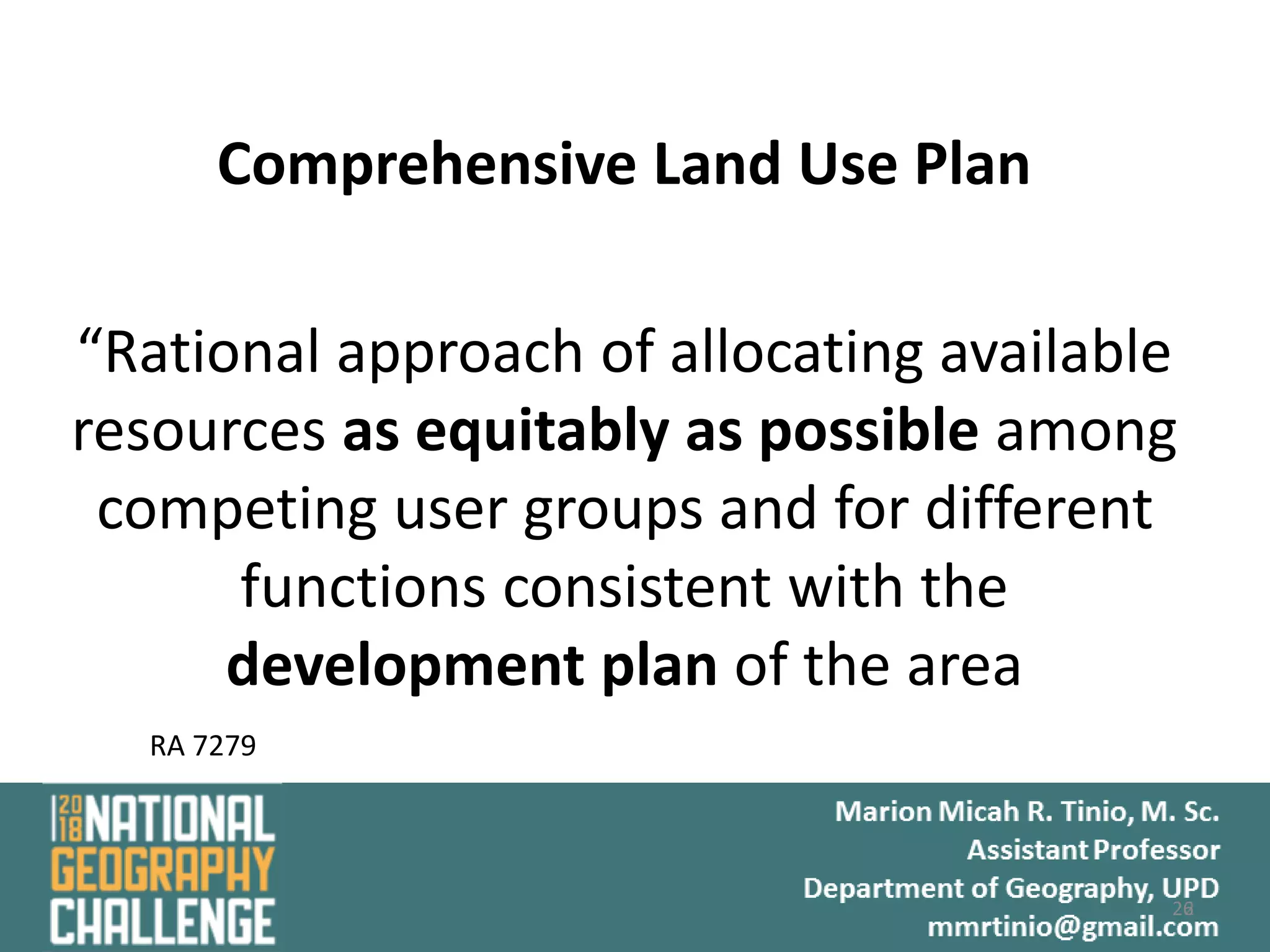 CREATING CITIES, SHAPING INDIVIDUALS Urban Land Use Planning | PPTX