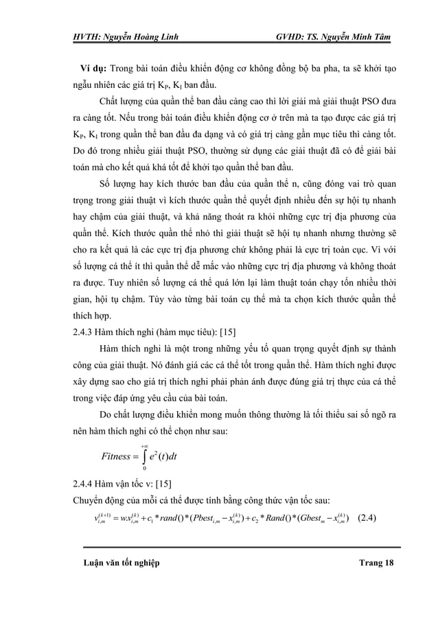 Ứng dụng giải thuật PSO để xác định thông số tối ưu cho bộ PSS | PDF